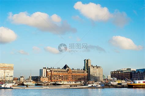 阿姆斯特丹市风景天际运河全景特丹太阳地标天空蓝色建筑物运输高清图片下载 正版图片322103051 摄图网