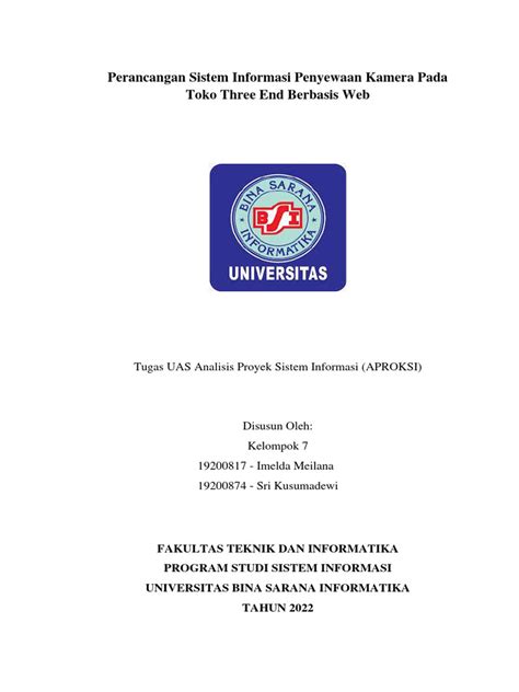 Project Uas Aproksi Kelompok 7 Contoh Pdf