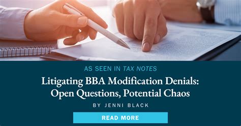 Litigating Bba Modification Denials Open Questions Potential Chaos