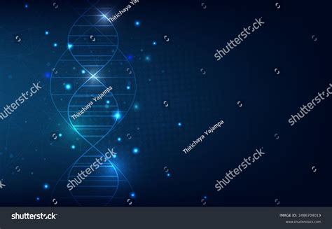 Abstract Technology Science Concept Dna Molecules Stock Vector Royalty Free 2486704019