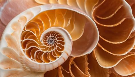 Premium Ai Image Close Up Nautilus Shell Pattern