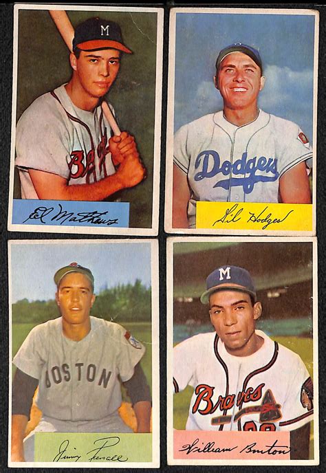 Lot Detail 1954 Bowman Baseball Partial Set 125 Of 224 Cards