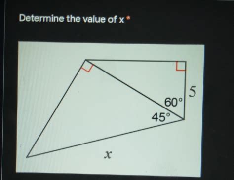 Solved Determine The Value Of X Geometry