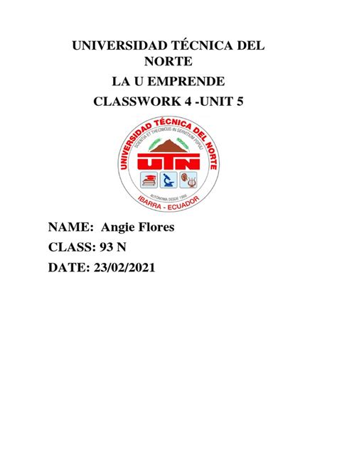 Classwork 4 Unit 5 Pdf