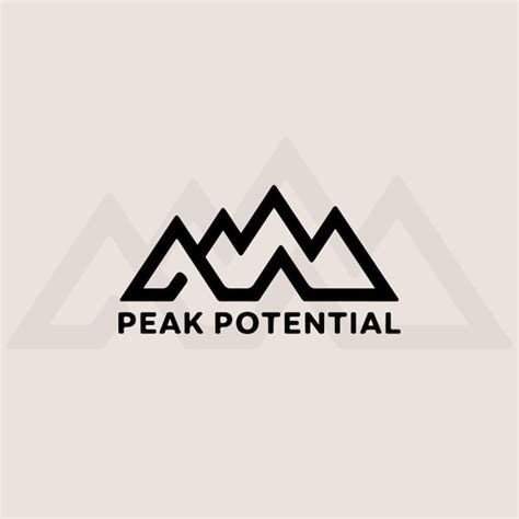 Um Logotipo Para O Pico Pico Apresenta Um Pico De Montanha Vetor