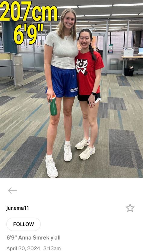 6ft9 207cm Anna Smrek Yall Tall Women Tall Girl Short Guy Tall Girl