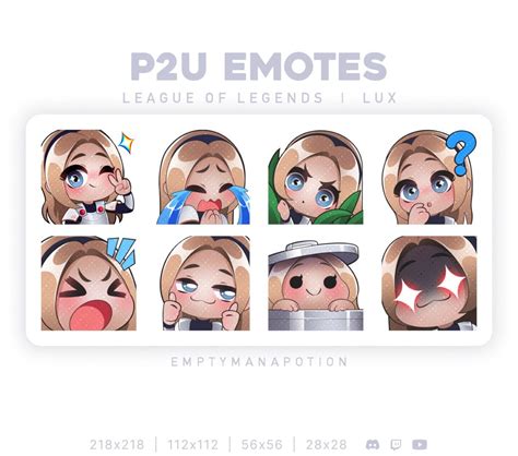 Lux League Of Legends Emote Pack Download Now Etsy