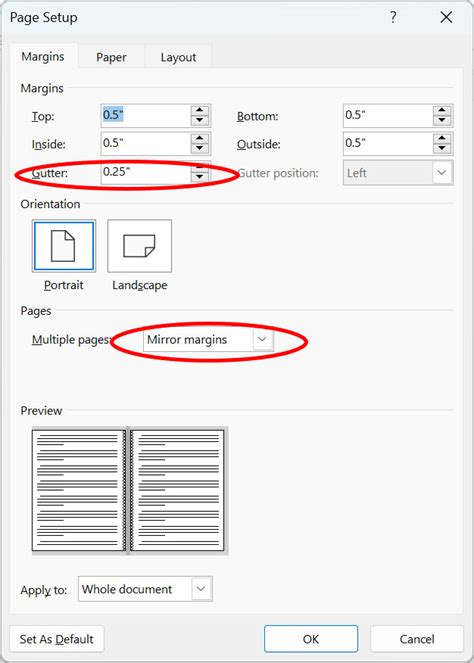 Gutters On Margin Specs Not Picked Up From Custom Reference Docx HTML
