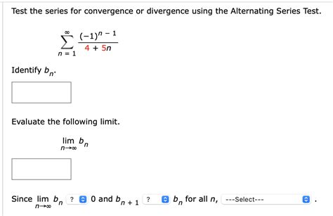 Solved Test The Series For Convergence Or Divergence Using
