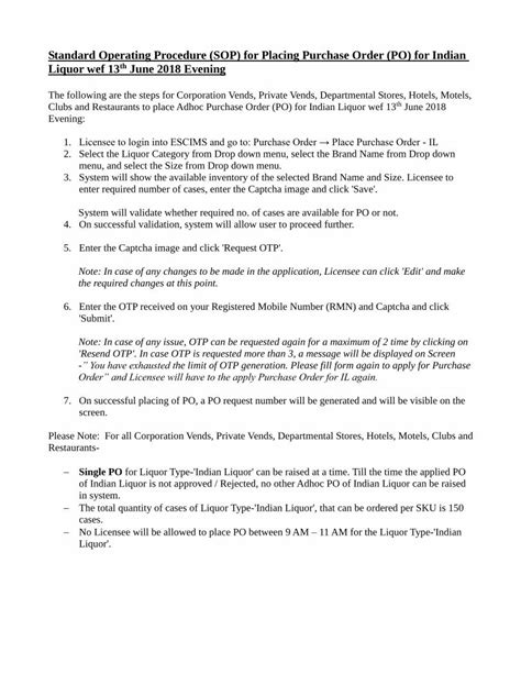 Pdf Standard Operating Procedure Sop For Placing … · The Following Are The Steps For