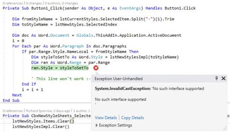 No Such Interface Supported Vbforums