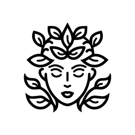 Dryad Icon Or Modern Line Symbol Line Art And Icon Design With Bold