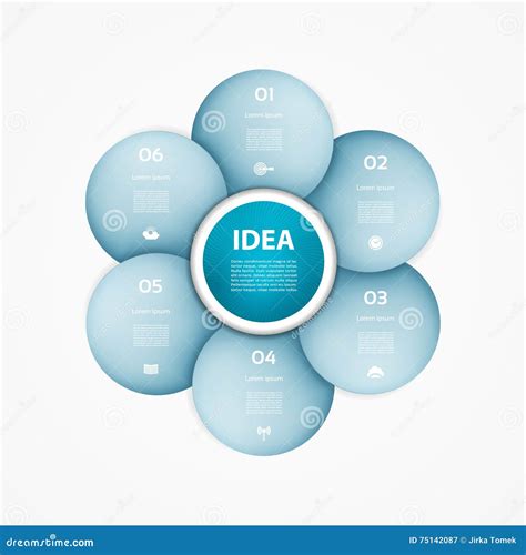 Vector Circle Infographic Template For Diagram Graph Stock Vector Illustration Of Processes