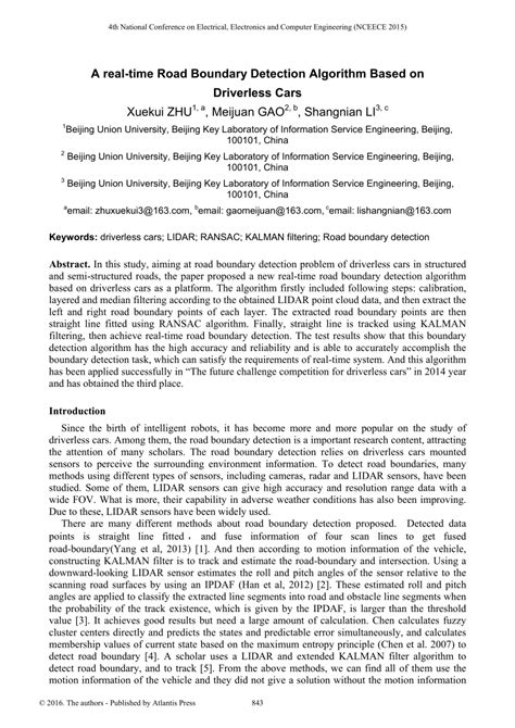 Pdf A Real Time Road Boundary Detection Algorithm Based On Driverless