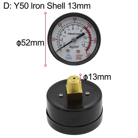 Accurate Pressure Gauge Air Compressor Gauge Easy To Read Display Accurate Pressure Measurement