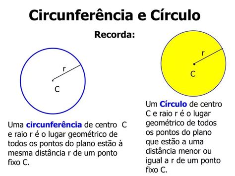 Ppt Circunferência E Círculo Recorda Powerpoint Presentation Id