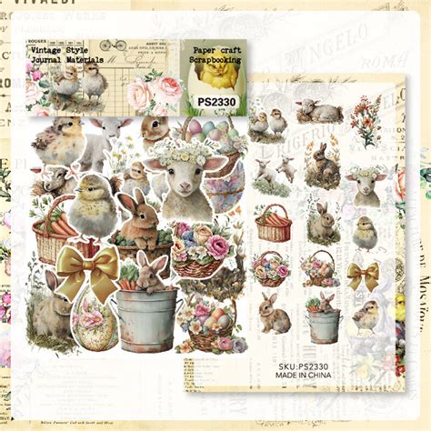 สติกเกอร์แม่แบบอีสเตอร์40ชิ้นการ์ดสำหรับสมุดภาพแบบทำมืออัลบั้ม Bahan Dekorasi เครื่องเขียน