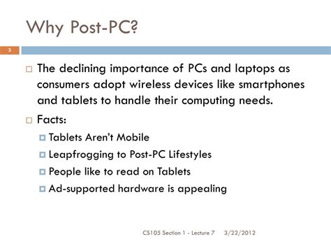 Ppt Cs105 Introduction To Computer Concepts Post Pc Computing