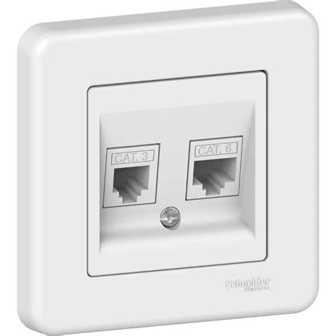 Beli Lna4900121 Leona Double Data Outlet Rj45 Rj11 Putih Schneider Electric Indonesia