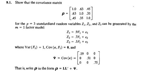 Solved Show That The Covariance Matrix Chegg