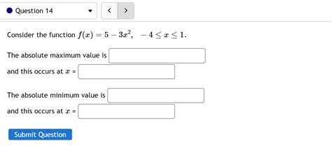 Solved Consider The Function F X 5−3x2 −4≤x≤1 The Absolute