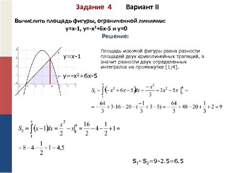 Вычисление площадей плоских фигур с помощью определенного интеграла