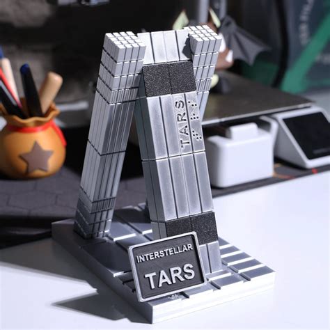 Interstellar Movie Tars Robot Figure Custom Tars Model With Gunmetal Stainless Steel Metallic