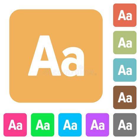 Font Size Flat Color Icons In Round Outlines Stock Vector Illustration Of Wysiwyg Round