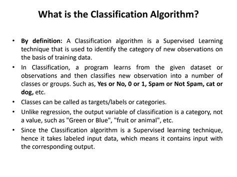 SOLUTION L5a Classification Algorithm In Machine Learning Studypool