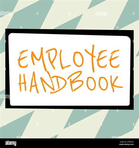 Sign Displaying Employee Handbook Internet Concept Document That Contains An Operating