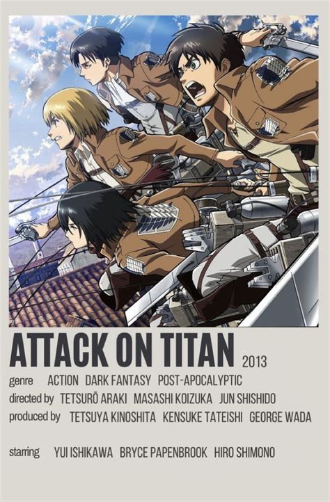 Attack On Titan Film Posters Minimalist Anime Printables Attack On