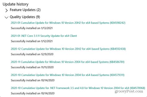 How To View Windows 10 Update History
