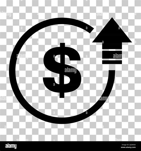 Cost Symbol Dollar Increase Icon Income Vector Symbol Image Isolated On Background Stock Vector