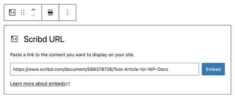 Scribd Embed Documentation