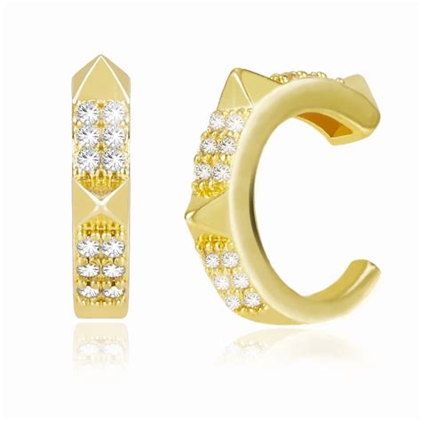 Alexcraft Gold Ear Cuff Earrings For Women Non Pierced 14k Gold Plated