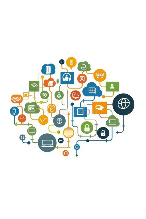 Network Connectivity And Technology Abstract Design With Icons