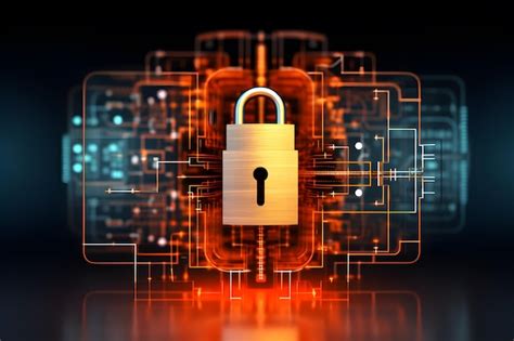 Premium Ai Image Lock With Circuit Pattern Concept Of Data Security Cybersecurity Cyber