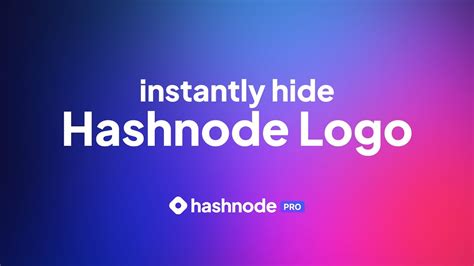 remove hashnode branding logo from your blog s footer hashnode pro youtube