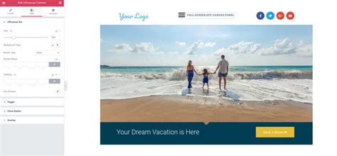 How To Create A Full Screen Off Canvas Panel Powerpack Addons For Elementor
