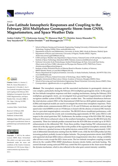Pdf Low Latitude Ionospheric Responses And Coupling To The February