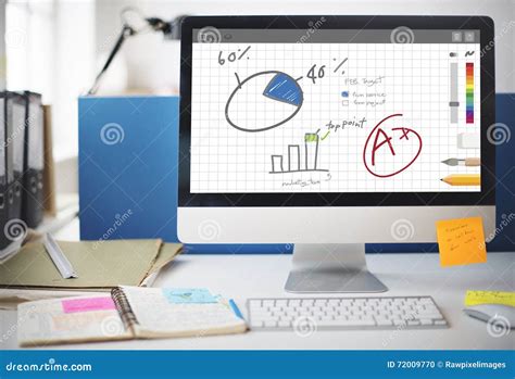 Pie Chart Graph Analysing Data Concept Stock Photo Image Of Digital Chart