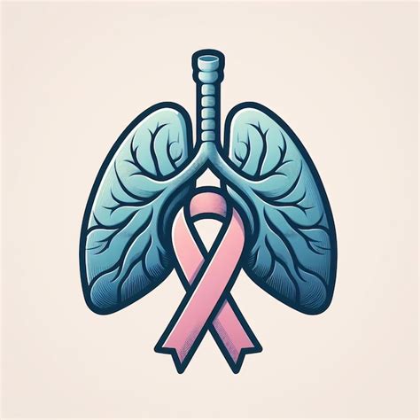 World Lung Cancer Day Poster Design With Lung Illustration Premium Ai Generated Image