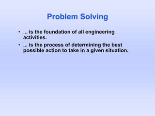 ProblemSolving For Engineering Presentation Ppt Science