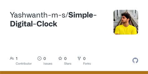 Github Yashwanth M Ssimple Digital Clock