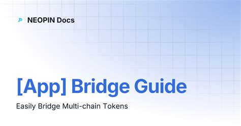 App Bridge Guide Neopin Docs