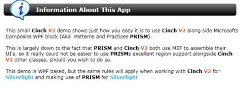 Showcasing Cinch MVVM Framework Prism 4 Interoperability CodeProject