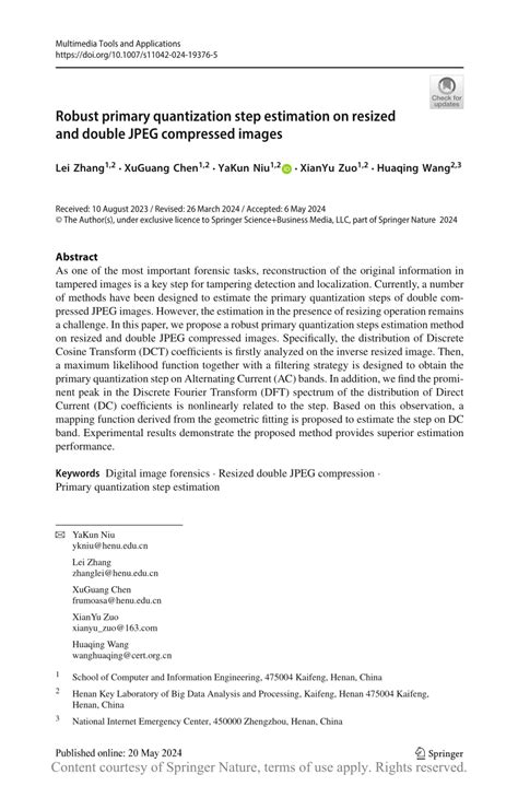 Robust Primary Quantization Step Estimation On Resized And Double Jpeg