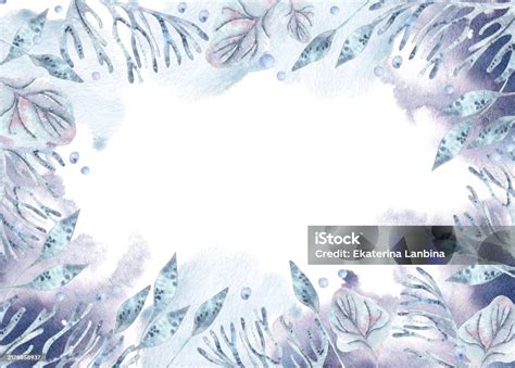 수중 세계 흑백 보드 와 산호 와 바다 식물 와 수채화 얼룩 와 고립된 식물과 해초가 있는 바다 배너 와 먼지 투성이 파란 손 그려진 그림 수채화 물감에 여름 해변 디자인