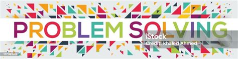 Problem Solving Text Banner Stock Illustration Download Image Now Abstract Achievement