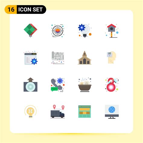 16 Universal Flat Colors Set For Web And Mobile Applications Settings Browser Product Spring